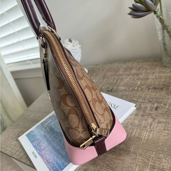 Coach | Bags | Coach F57494 Sierra Satchel Handbag Large In Colorblock ...